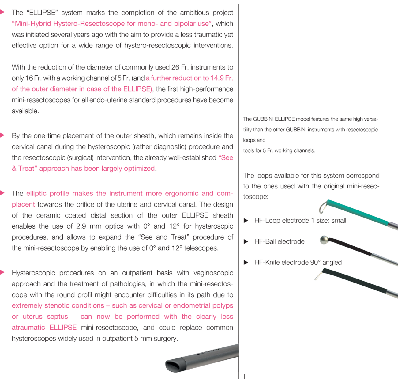 GUBBINI Elipse - 14.9 FR. - Operating Room System