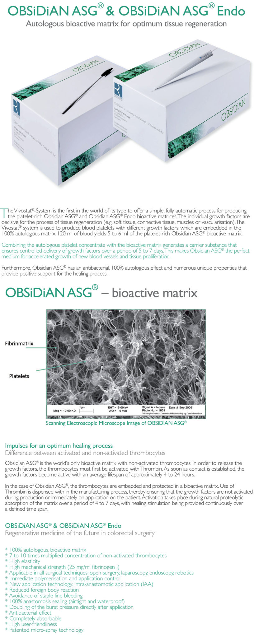 OBSiDiAN ASG® & OBSiDiAN ASG® Endo - Operating Room System