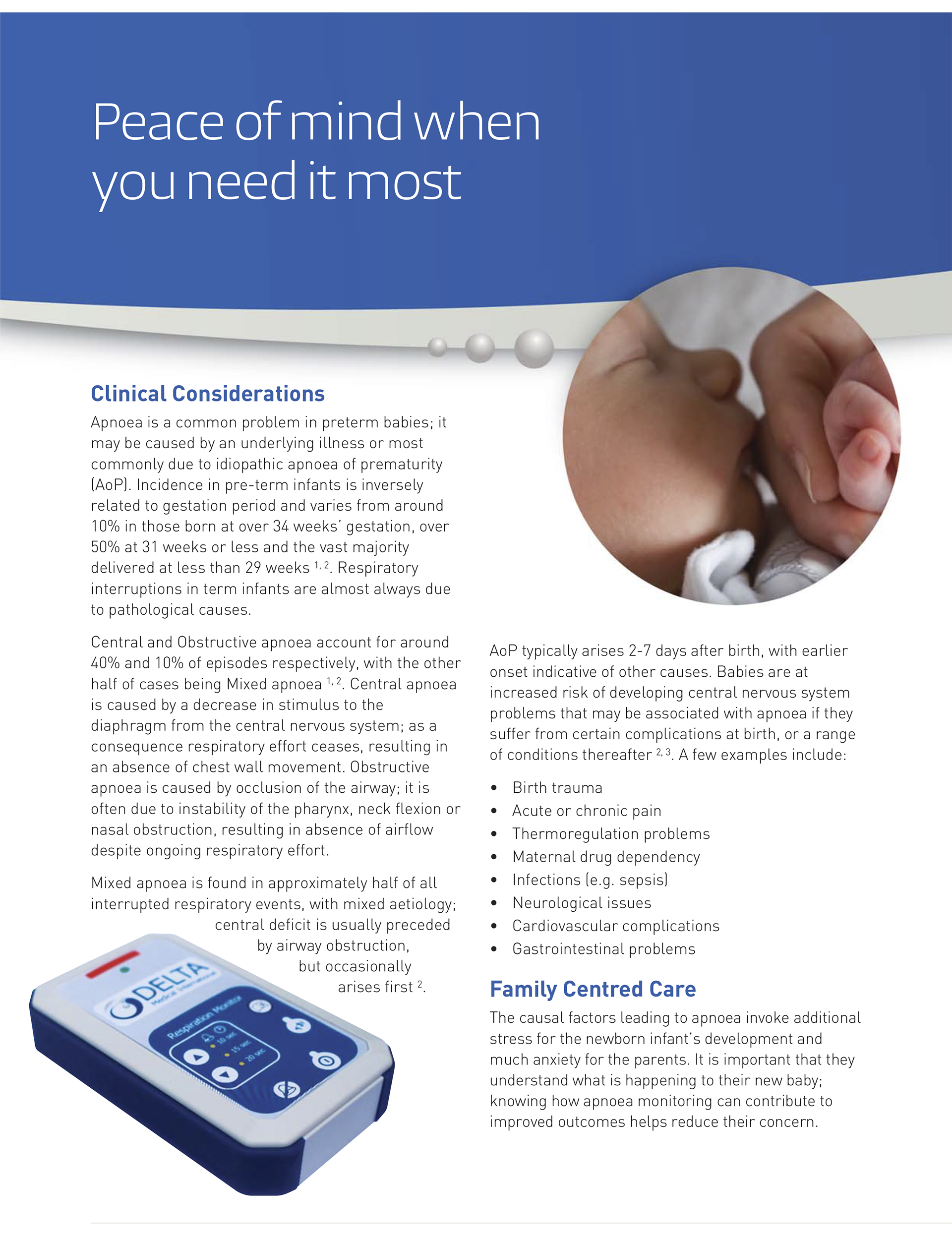 Apnoea Monitor for Neonates and Infants - Operating Room System