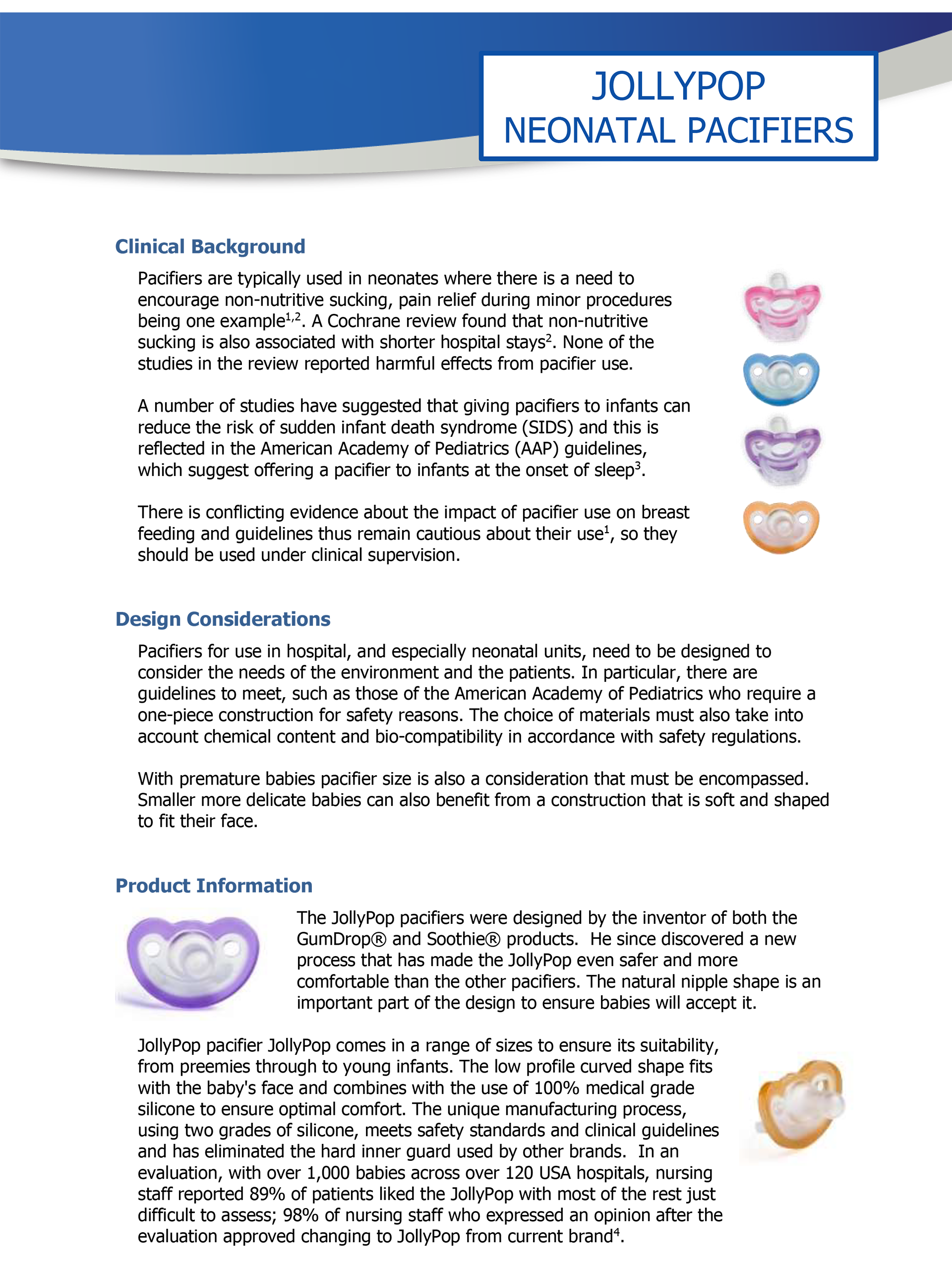 Pollypop Neonatal Pacifiers - Operating Room System